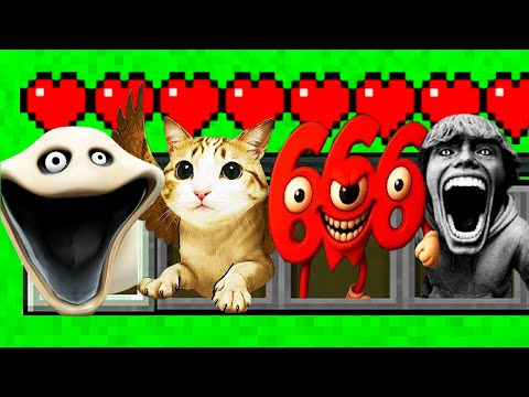 LES TRANSFORMATIONS INTERDITES DE HUNGRY WORM, MEOWL CAT, BRAINROT 666 ET 67 KID SUR MINECRAFT !