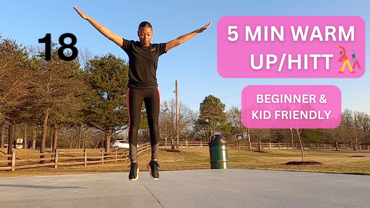 5 MIN CARDIO WARMUP/HIIT || BEGINNER & KID FRIENDLY - YouTube