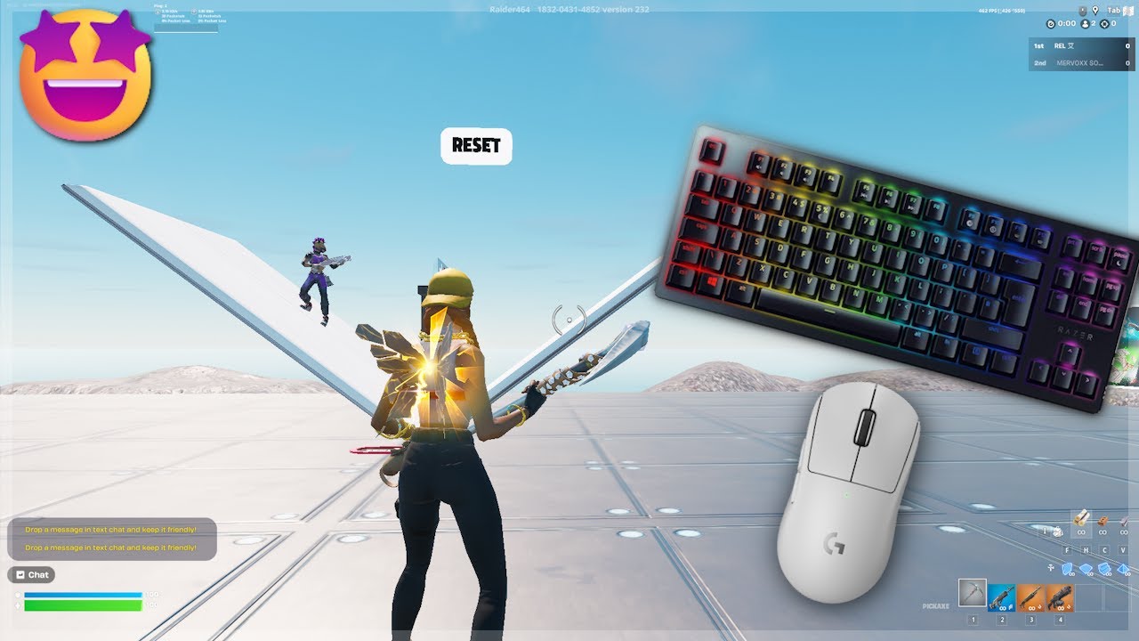 Razer Gaming Keyboard 🤩ASMR Fortnite 1v1 Gameplay 🏆4K 60FPS - YouTube