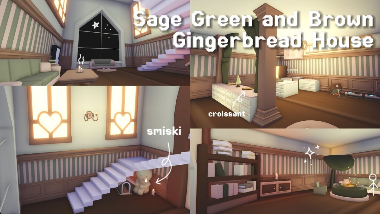 Cozy Sage Green and Brown Gingerbread House Speed Build | Part.1 ...