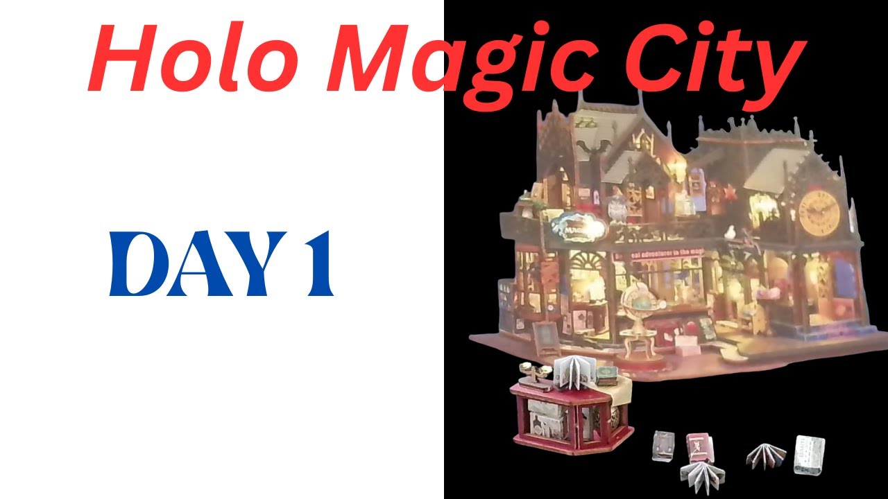 Day 1- Holo Magic City Model: Unboxing & Detailed Cashier Build - Step ...
