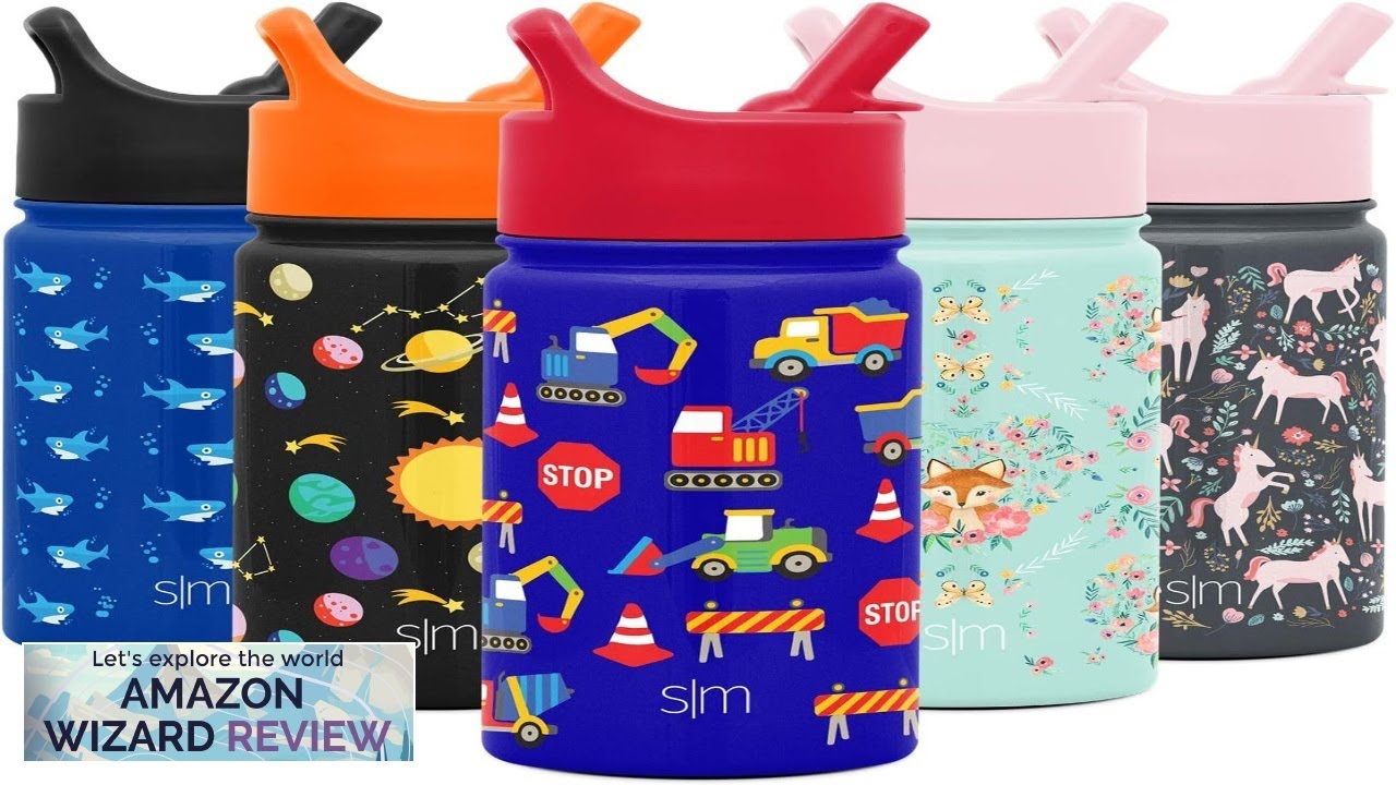 Simple Modern Kids Water Bottle with Straw Lid Insulated Stainless ...