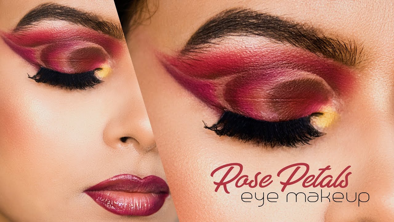 Rose Petal Style Eye Makeup II Eye Makeup Tutorial - YouTube