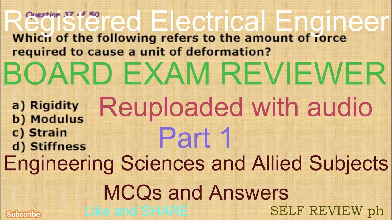 REE Board Exam Reviewer (ESAS Part 1 Reupload) : 50 - Items ...