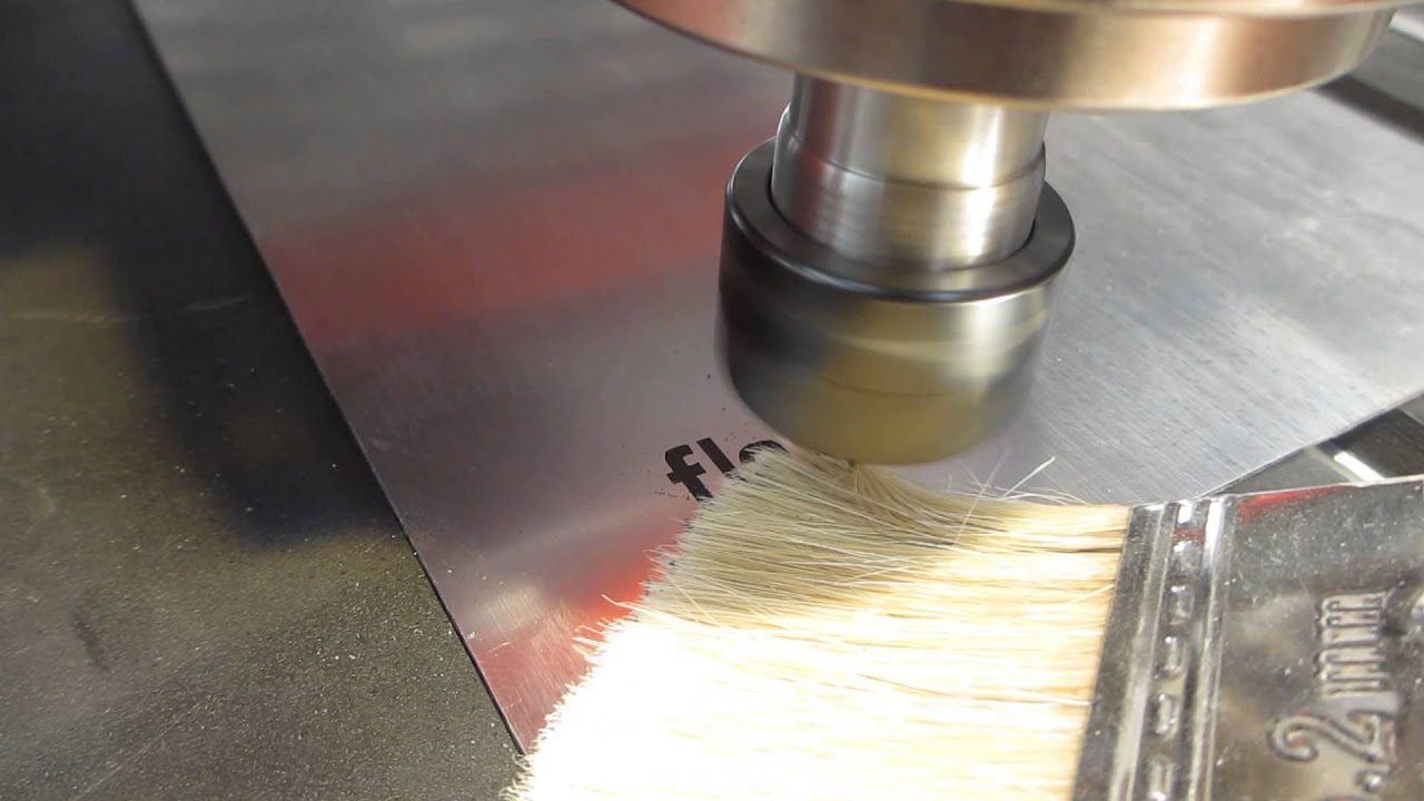 CNC router engrave on double-color board, Flash Laser, plastic sheet ...