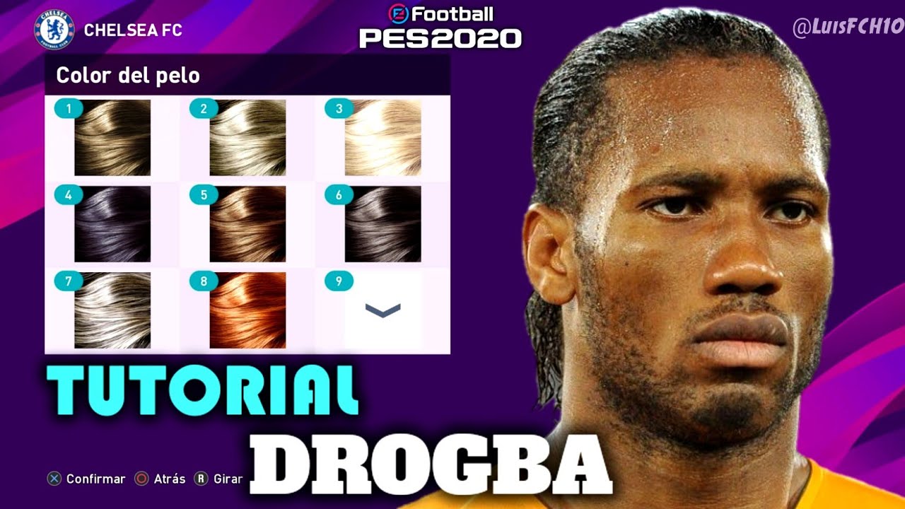 TUTORIAL COMPLETO | COMO CREAR A DIDIER DROGBA EN PES 2020 | HOW TO ...