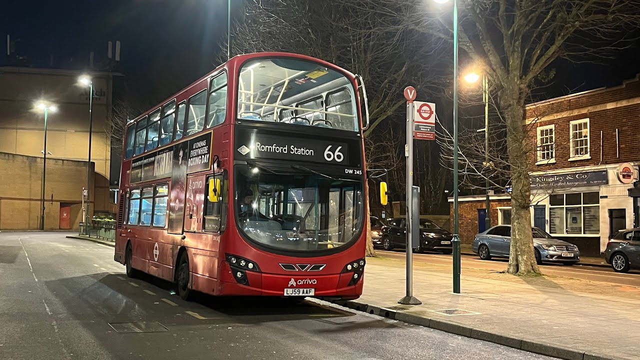 FRV. London Bus Route 66: Romford Station - Leytonstone Wright Gemini 2 ...