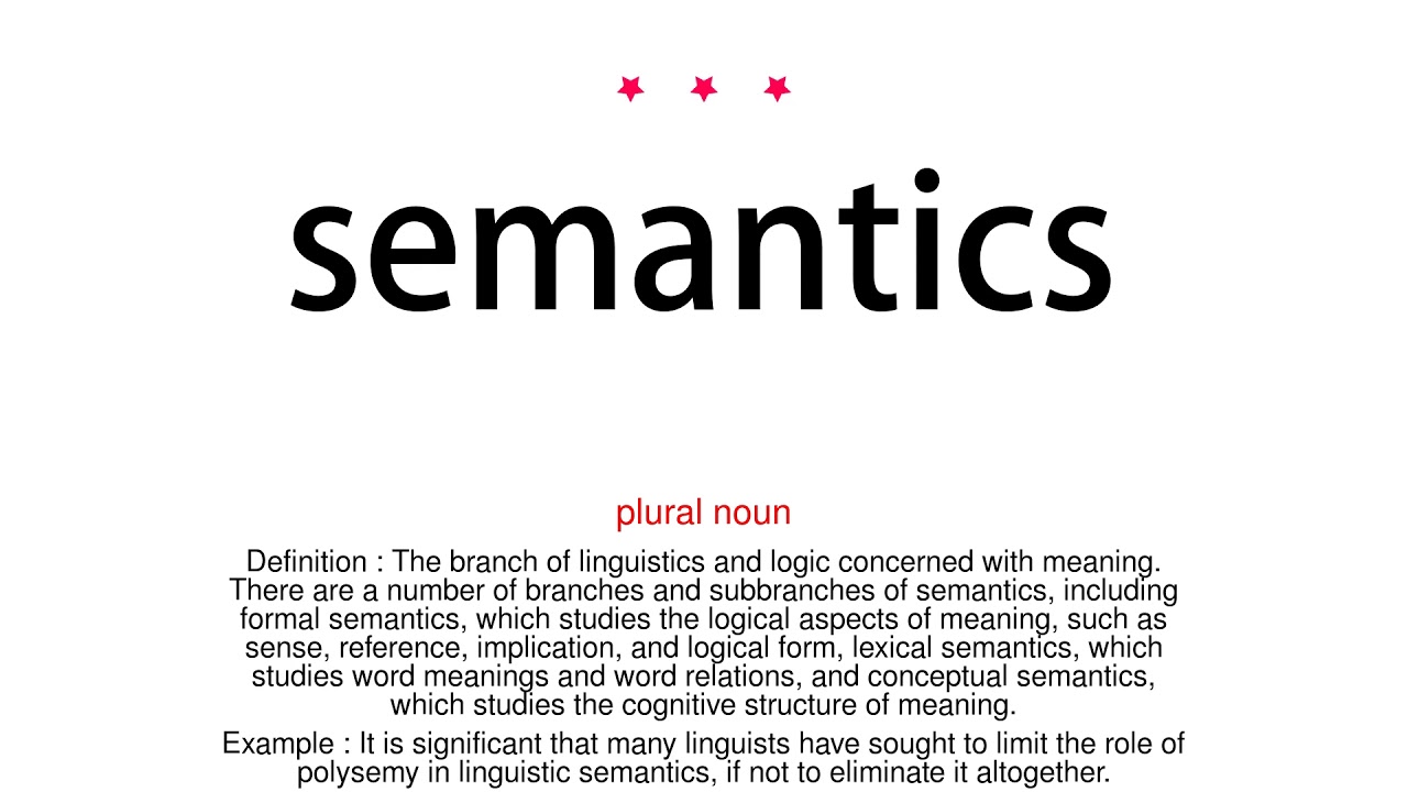 How to pronounce semantics - Vocab Today - YouTube