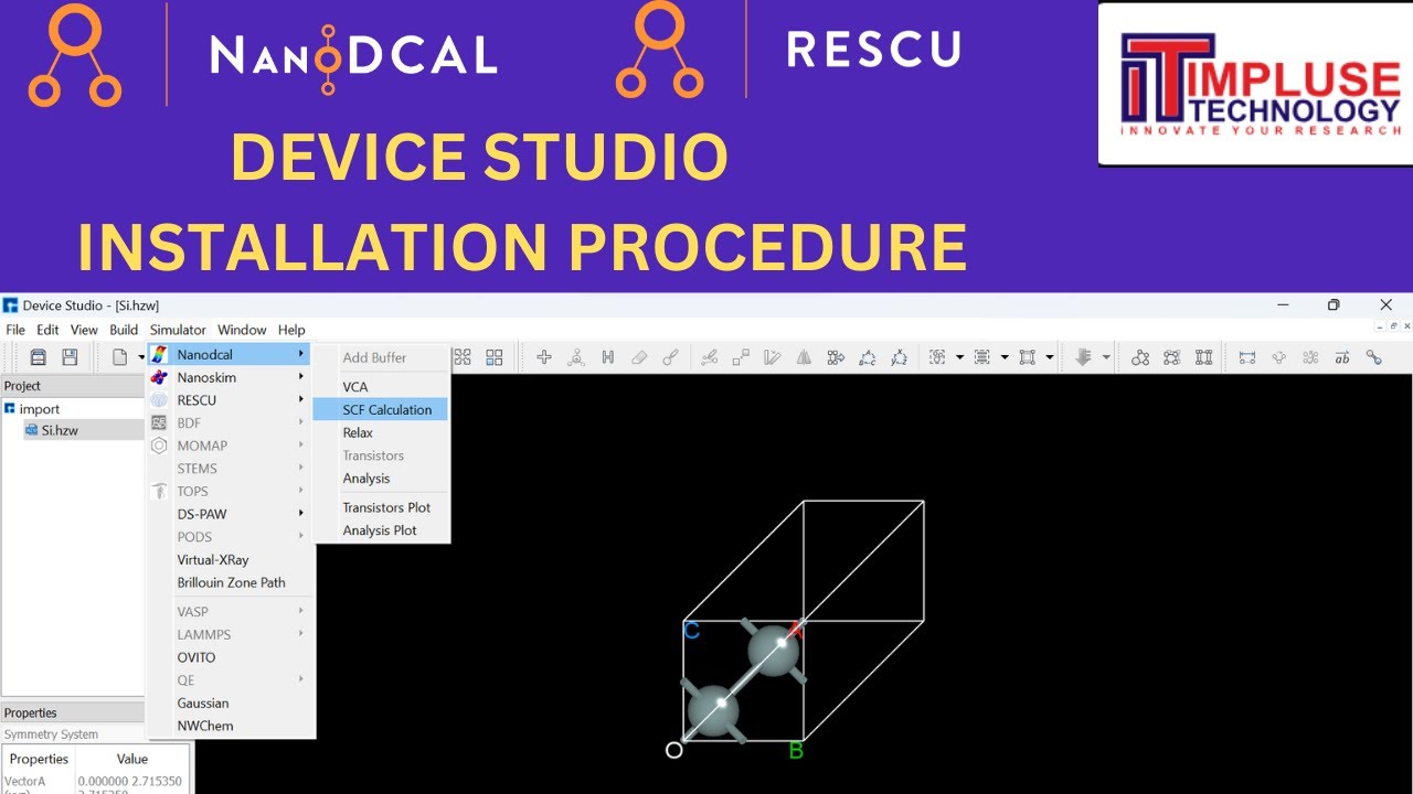 molecular modelling using Device Studio - YouTube