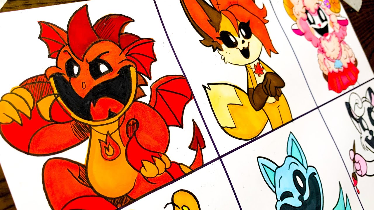 Desenhando Smiling Critters Fandom - Poppy Playtime Chapter 3 - YouTube