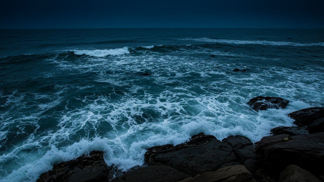 Calming Night Sea – Gentle Ocean Ambience for Insomnia Relief and ...
