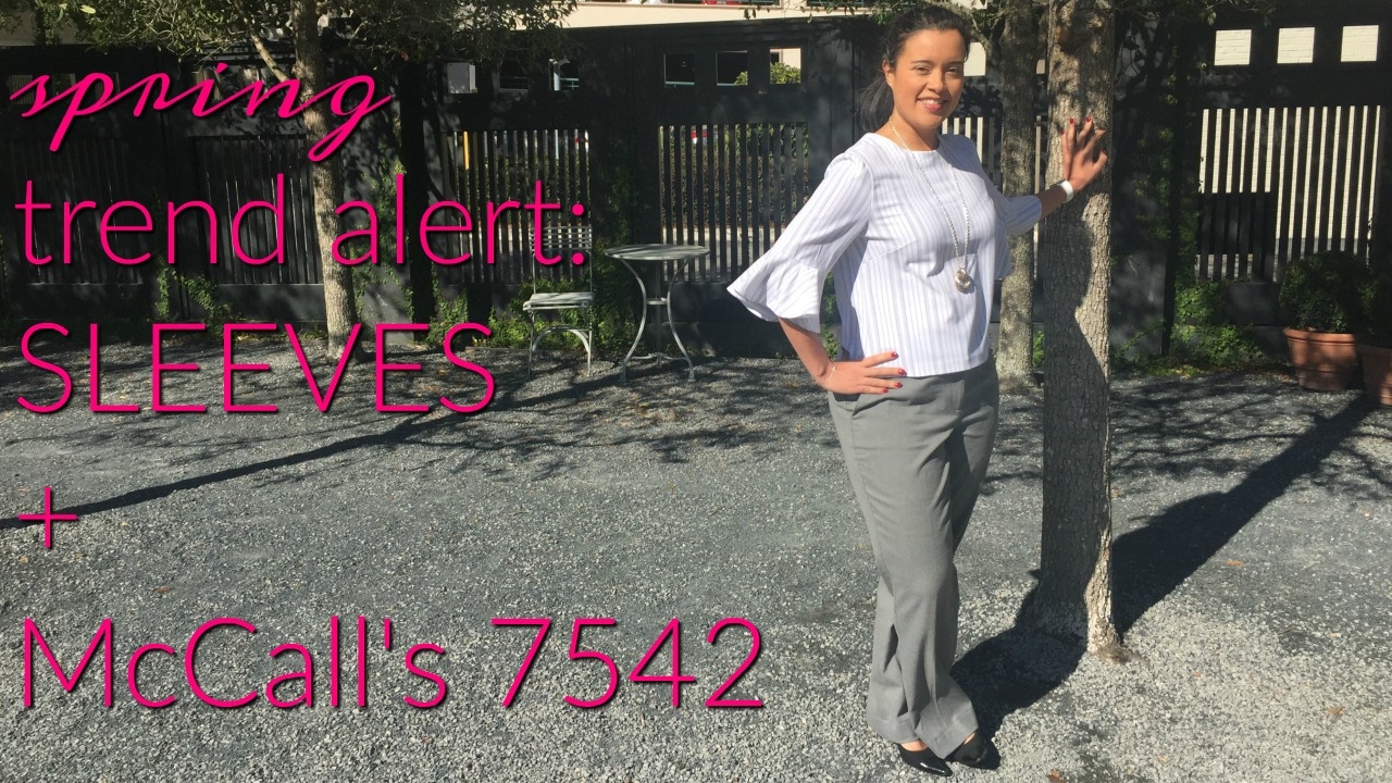 Spring Trend Alert | McCall's 7542 | Ruffle Sleeve Top - YouTube