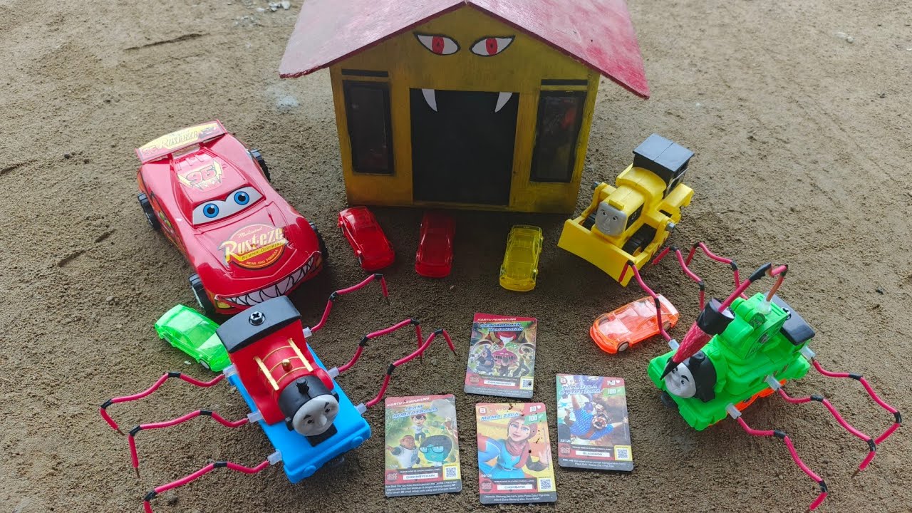 Bermain kereta api hantu laba laba, thomas and the friend, mobil, mobil ...