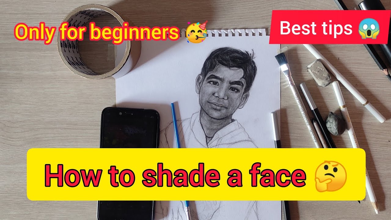 How to Shade face with CHARCOAL for beginners🤔🥳 | art tips for ...