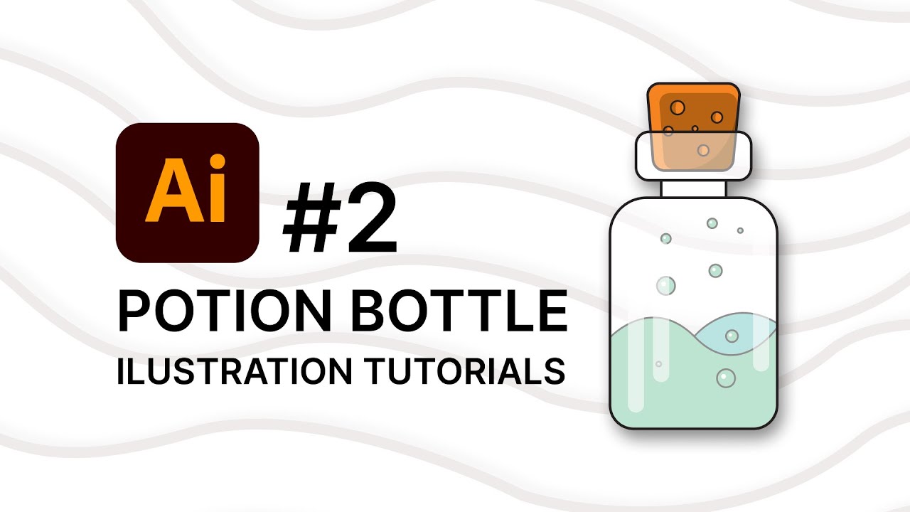 Part #2 - Potion Bottle Tutorial Using Adobe Illustrators - YouTube