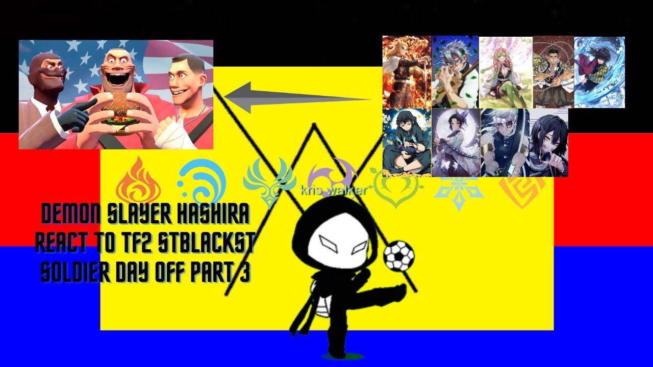 demon slayer react to tf2 stblackst soldier day off part 3 - YouTube