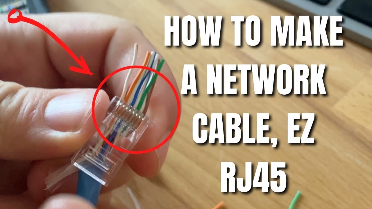How To Make or Repair A Network Cable EZ, RJ45 #HomeNetworking - YouTube