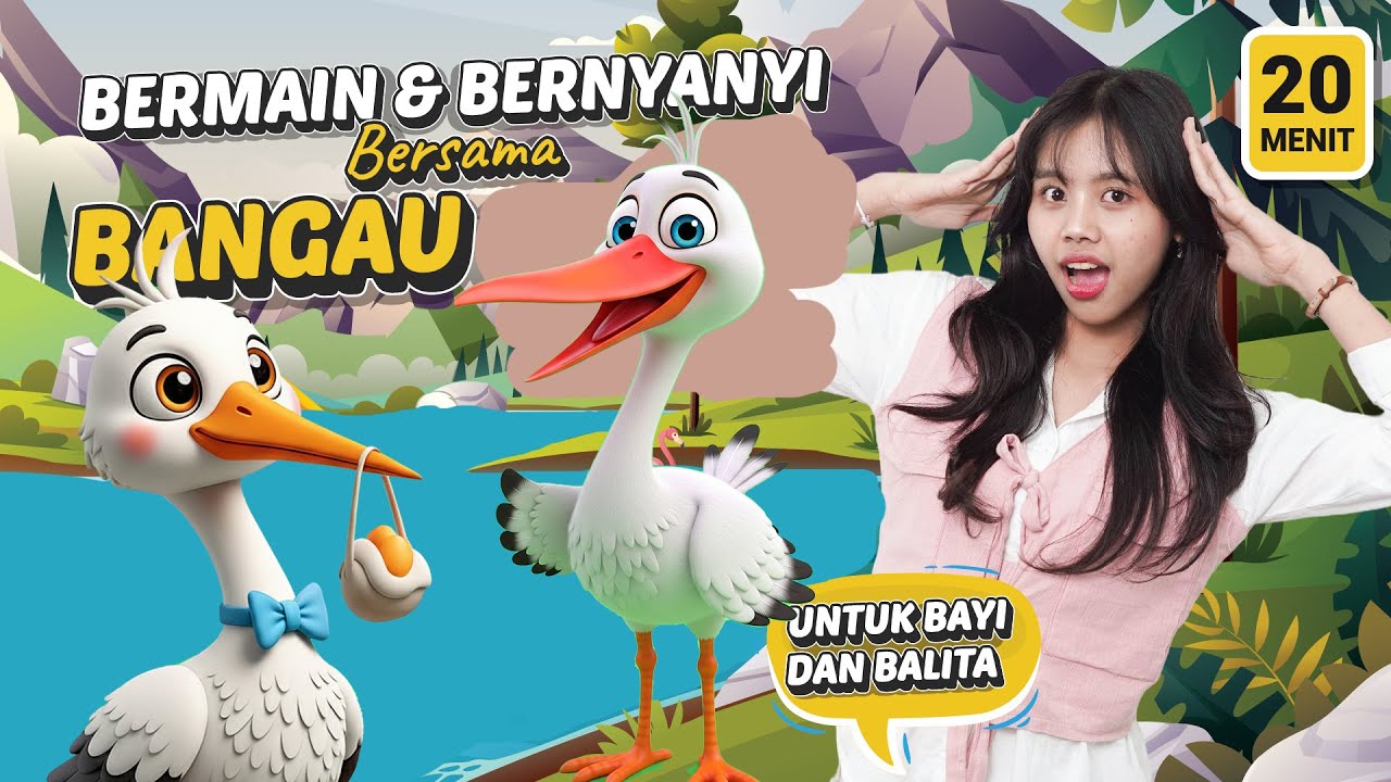 BANGAU Edukasi Anak Balita Mengenal Burung Bangau Balita Belajar ...