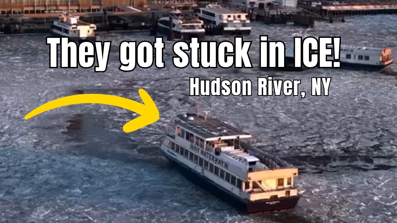 2026 Hudson River Freeze - Biggest Ships in Ice - YouTube