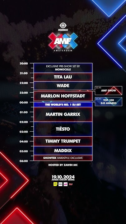 AMF 2024 OFFICIAL TIMETABLE! - YouTube