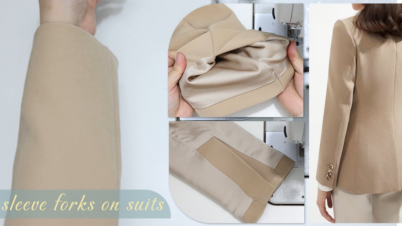 Sewing Tips | How to make a suit sleeve slit with lining | First method ...