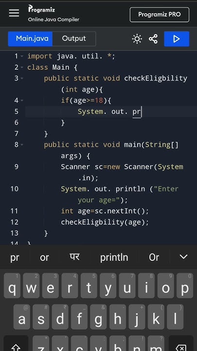 Check eligibility for vote 😍😍#code #java code - YouTube