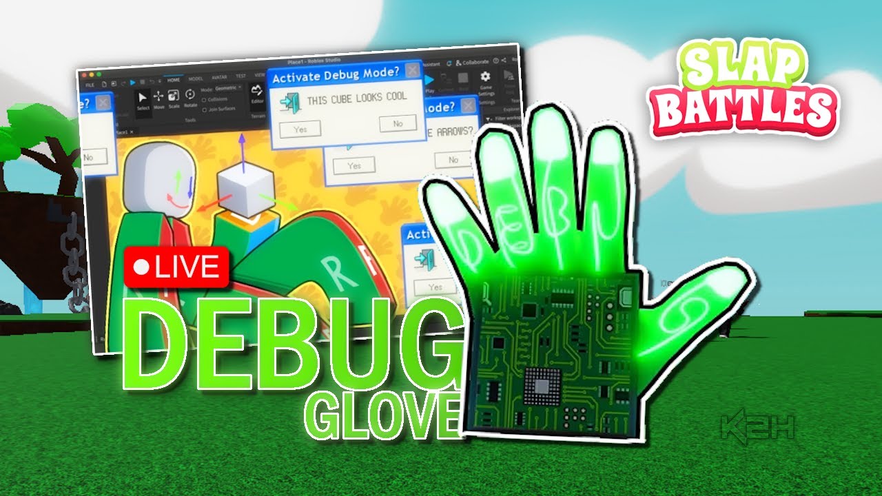 🔴LIVE: GETTING DEBUG GLOVE - Roblox Slap Battles Update - YouTube
