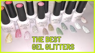 Unboxing Swatching Amazon Reflective Gel Nail Polish Holographic Sparkly Glitter Aimeili Gel Polish