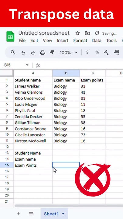 Excel for beginners | Transpose data #excel #shorts #shortsvideo - YouTube