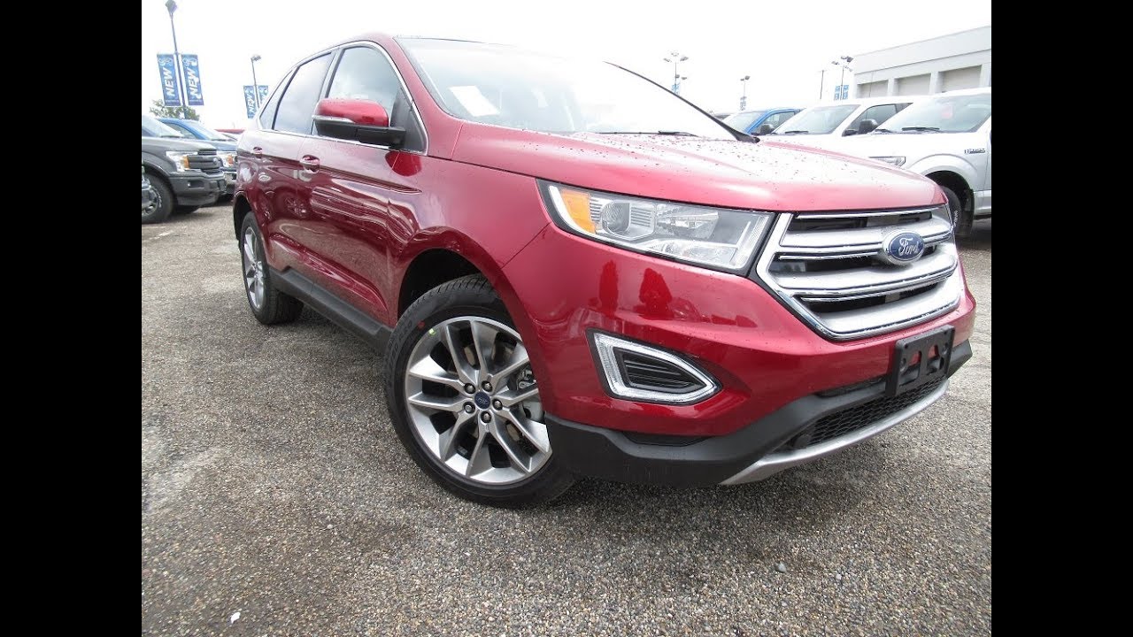 2018 Ruby Red Ford Edge Platinum - YouTube