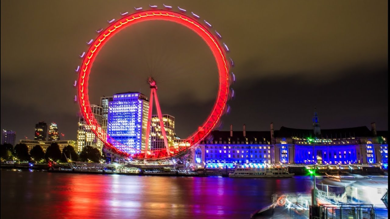 London Eye de noite, é pra sentar e apreciar esse lugar! - YouTube