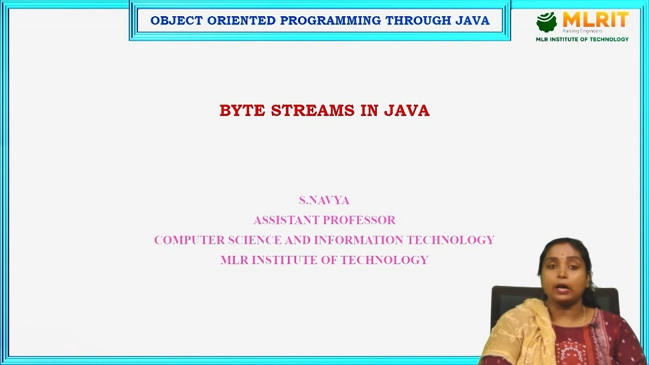 Lec22 Object Oriented Programming Through Java Byte Streams In Java By Mrs S Navya Youtube 0534