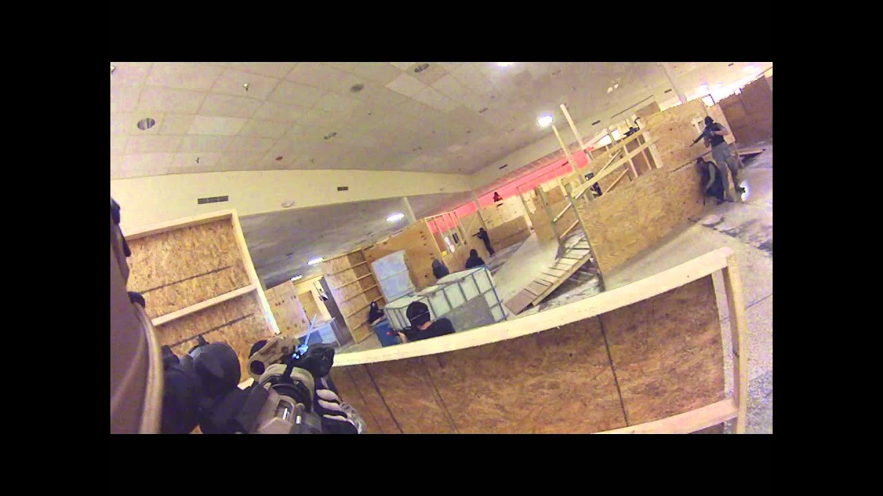 Airsoft - Indoor Combat City - March 16, 2013 - Modified M4's - YouTube
