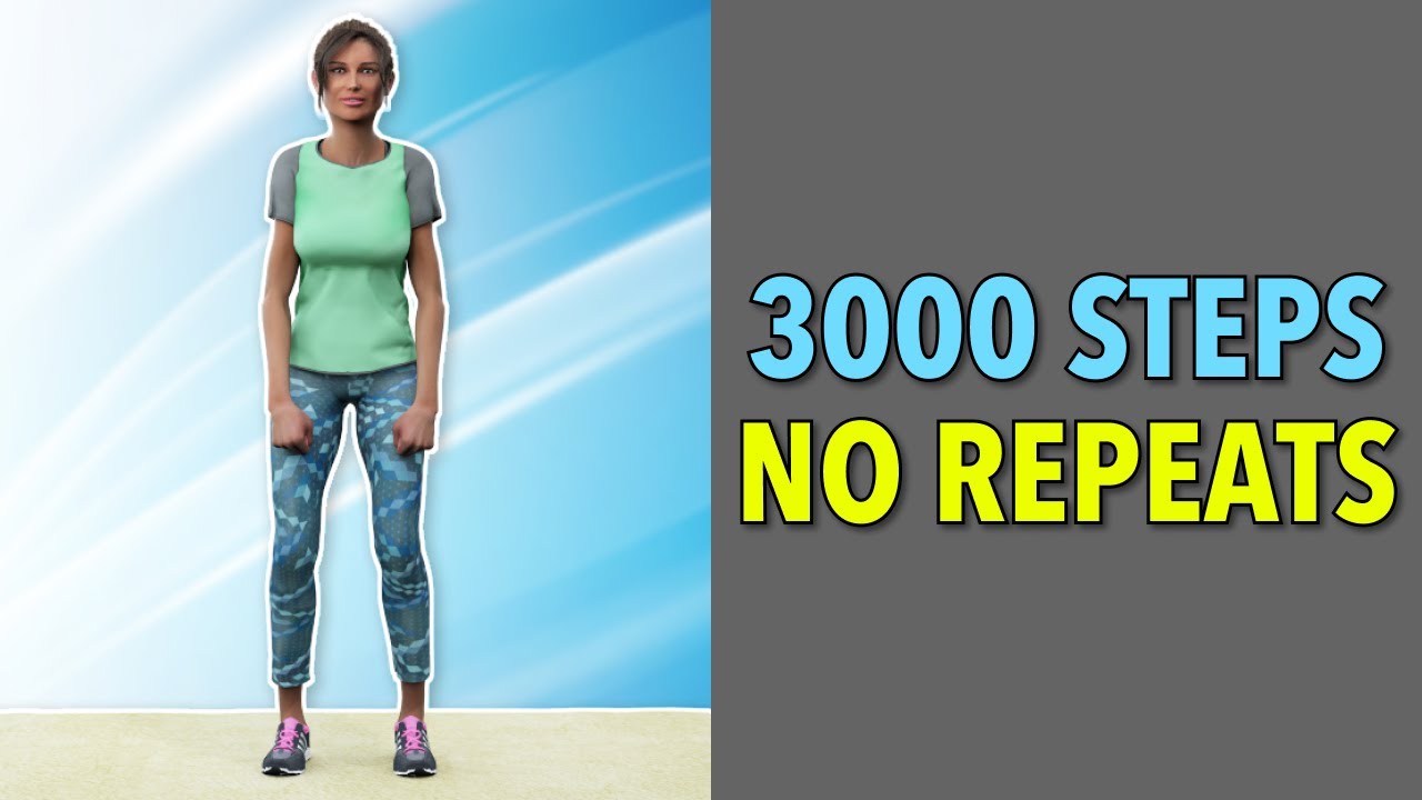 3000-Step Walking Challenge | No Repeats - YouTube