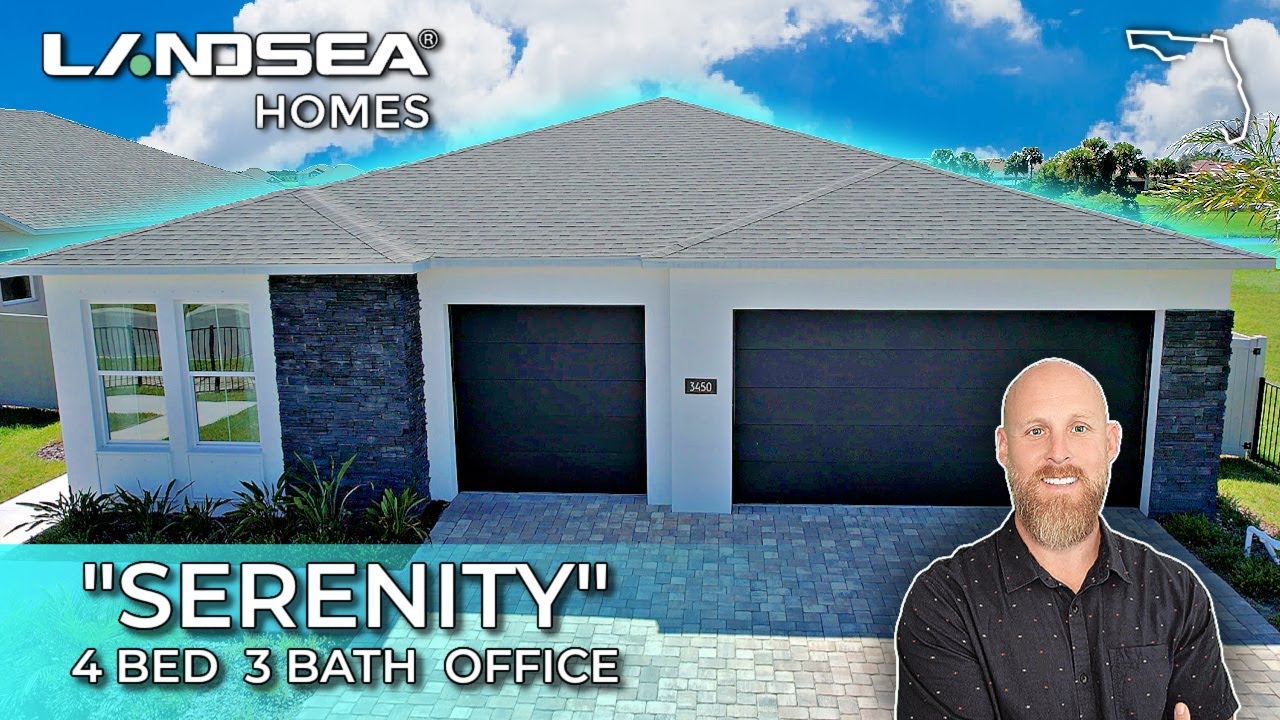 💎 EXCLUSIVE New Home Tour Palm Bay | Landsea Homes Serenity Model in Courtyards at Waterstone ...