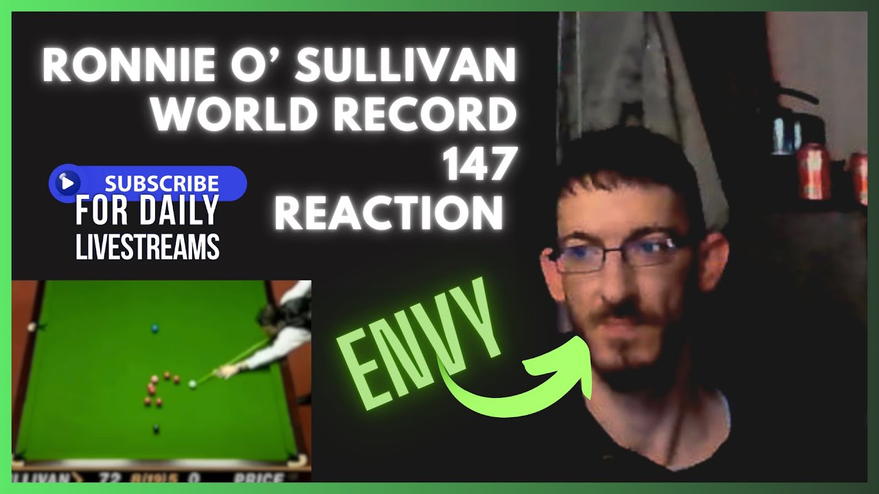 Ronnie O' Sullivan Fastest 147 Break In The World - Reaction - YouTube