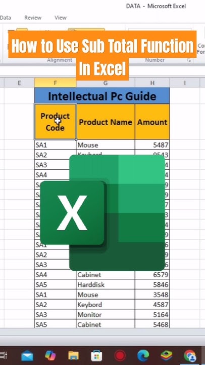 How to Use Subtotal Function in Excel😎||Advance Excel 💯||#shorts #excel #exceltips #tricks # ...