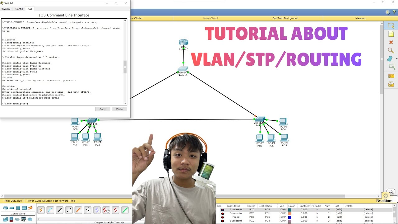 VLAN, Inter-VLAN & STP Configuration - YouTube