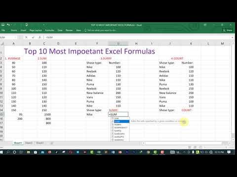 Top 10 Most Important Excel Formulas Amharic tutorial - YouTube