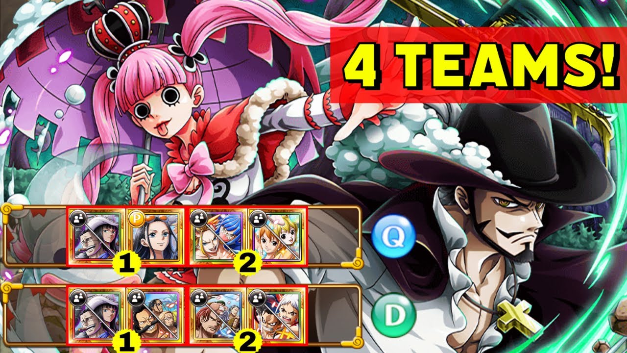 OPTC Kizuna VS Mihawk & Perona - 4 Teams WITHOUT New Batch! [One Piece ...