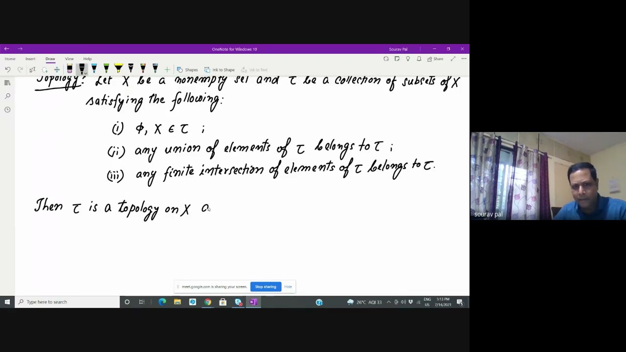 Lecture 1:14-07-2021: Dr. Sourav Pal (IIT Bombay) - YouTube