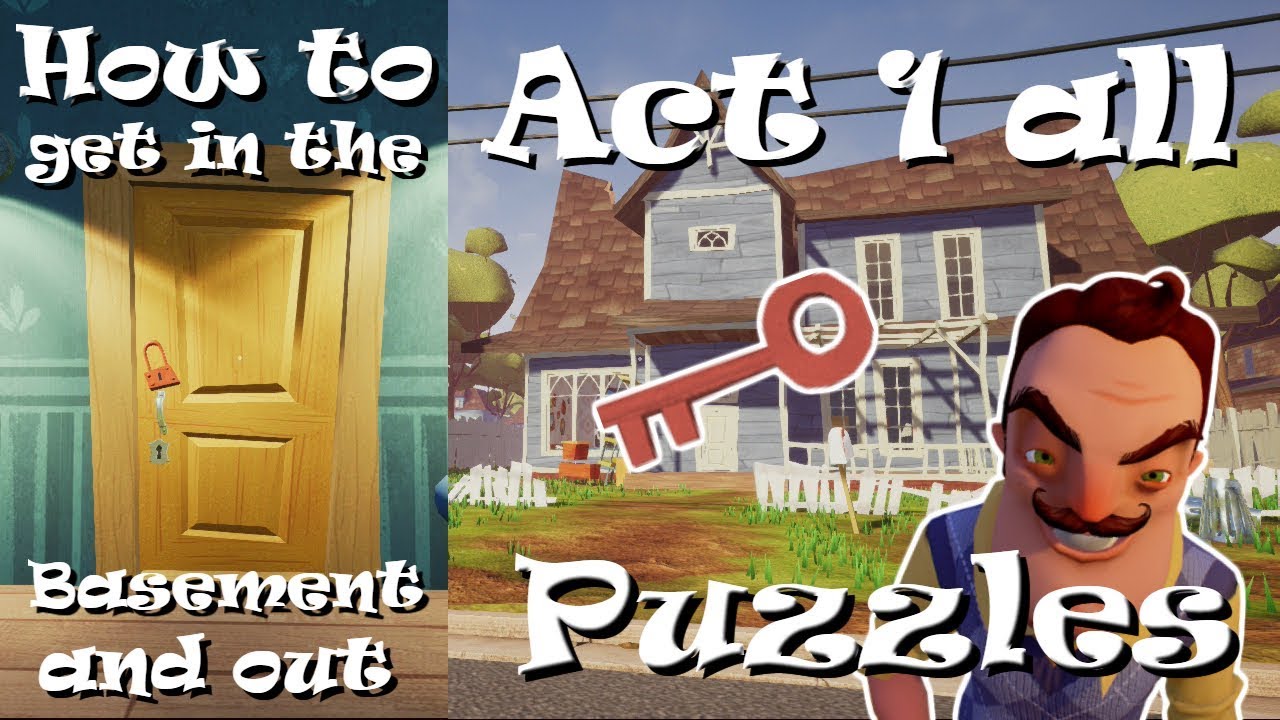 Act 1 ALL puzzles [Hello Neighbor] - YouTube