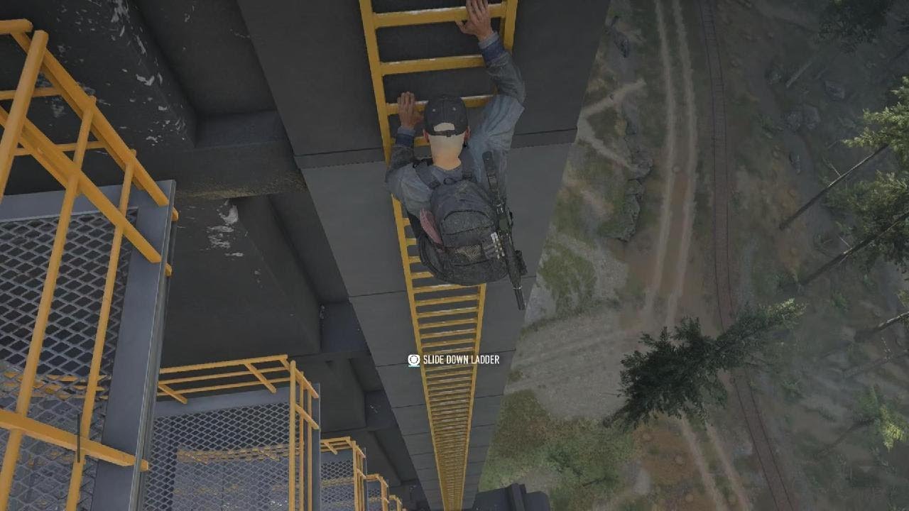 Ghost Recon, the longest ladder slide you'll ever see. - YouTube