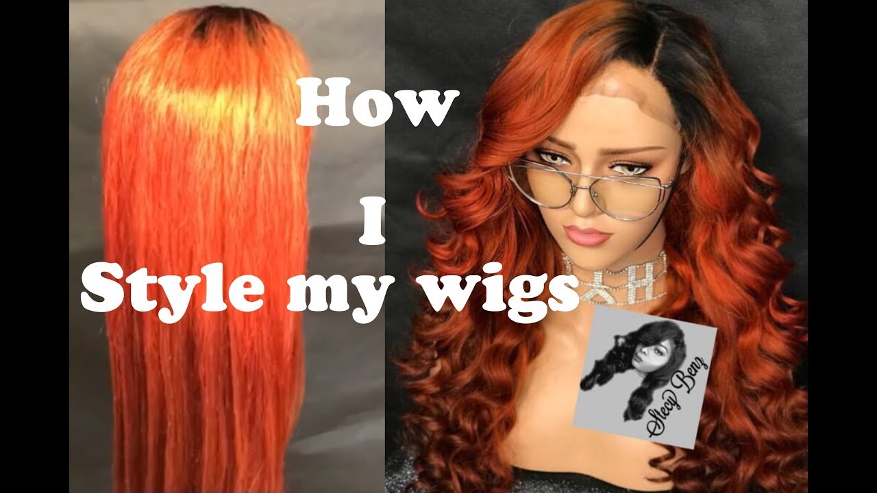 DIY :HOW TO CURL A WIG /COPPER HAIR - YouTube