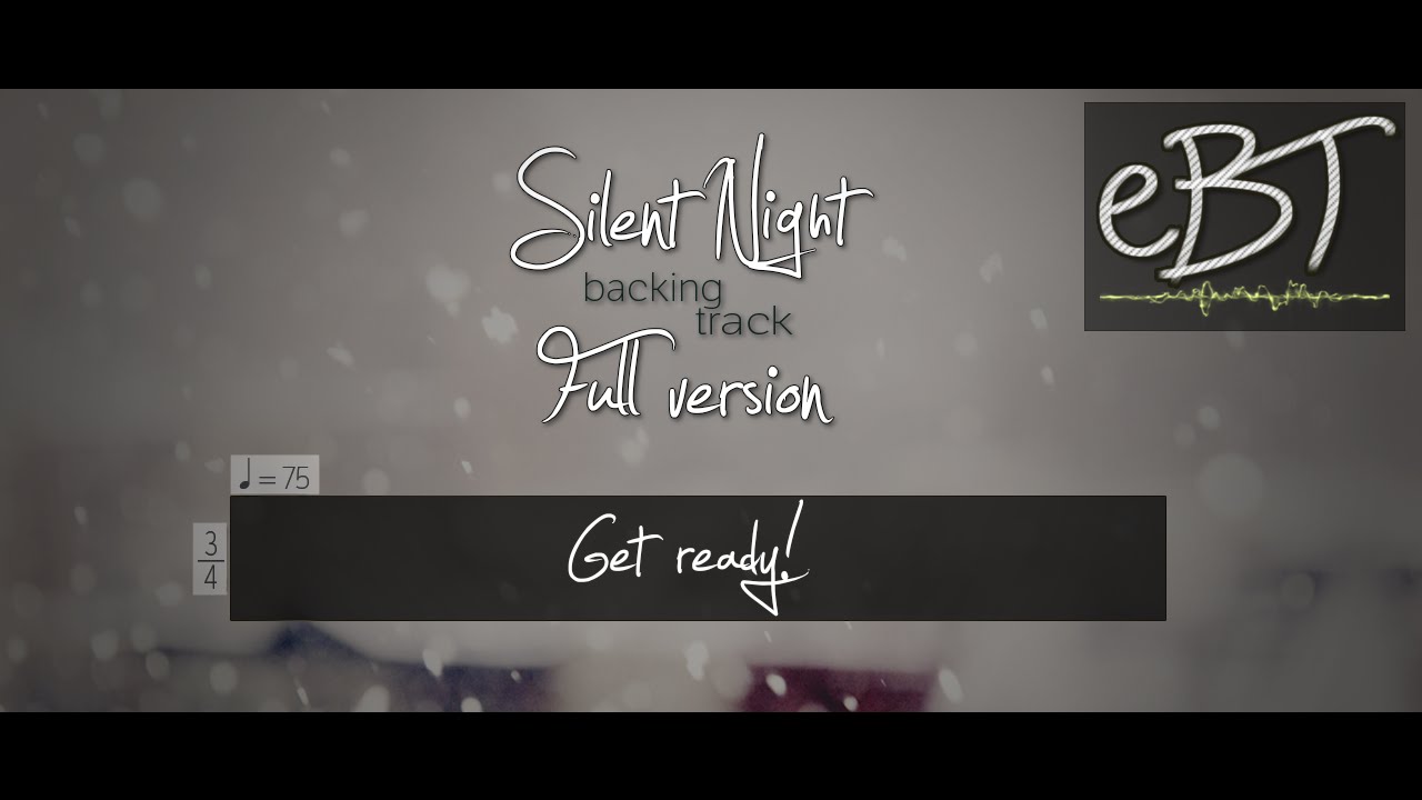 Silent Night - Backing Track in A Major (Full Version) - YouTube