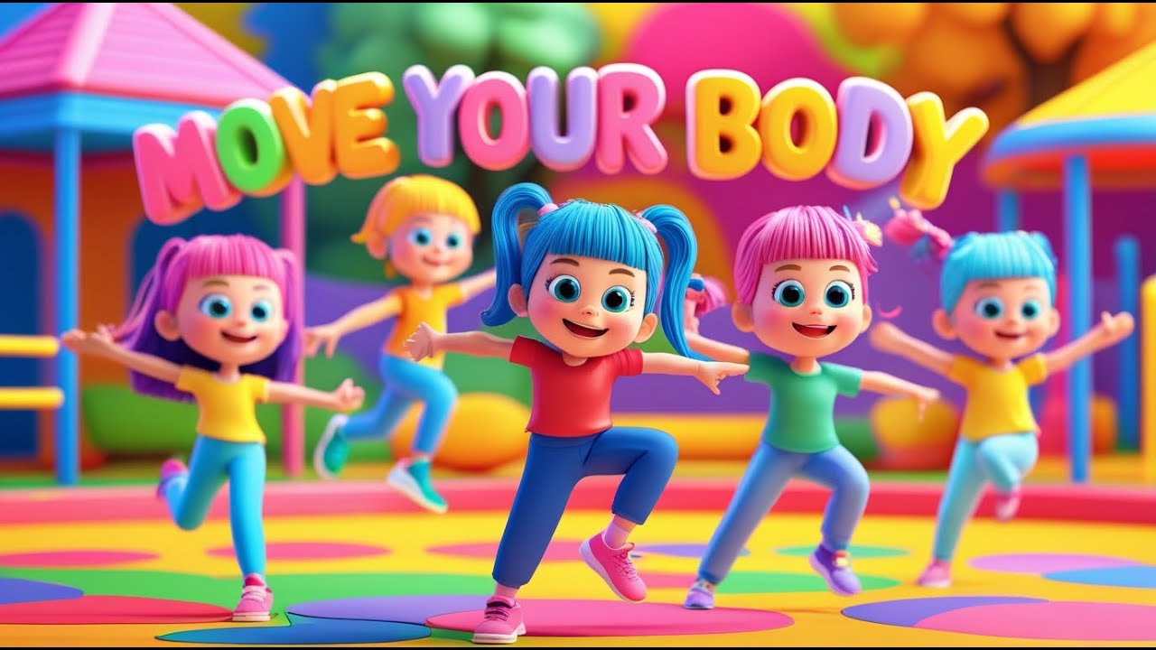 Move Your Body Fun Kids Exercise Song 💥🥰 | work out song for kids ...