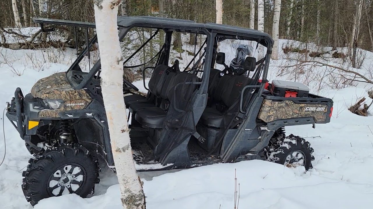 2021 CanAm Defender max XMR self recovery in snow. - YouTube