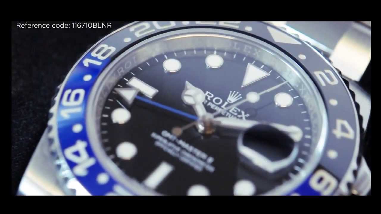 Rolex GMT-Master II Blue Black Close Up review 720HD - YouTube