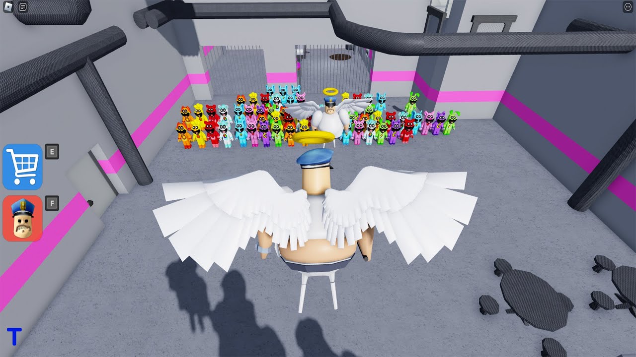 ANGEL BARRY'S PRISON RUN! (FIRST PERSON OBBY!) vs SMILLING CRITTERS ...