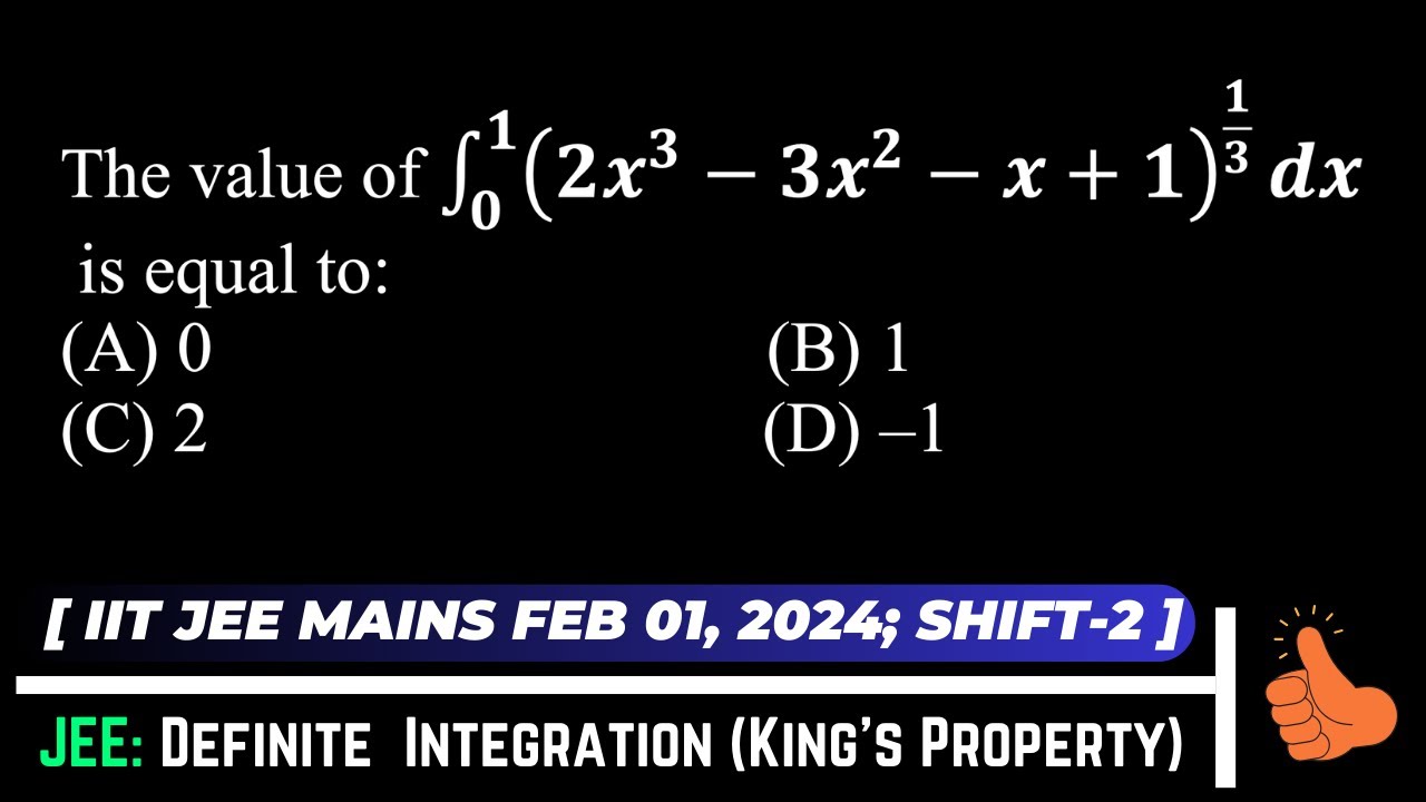 Very Easy Question on Kings Rule JEE | Definite Integration class 12 ...
